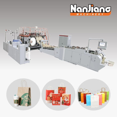Quality Flat Handle Paper Bag Machine & Roll Fed Paper Bag With Handle ...